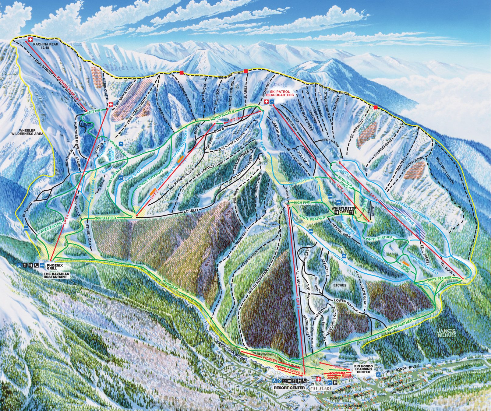 Taos Area Ski Maps - Taos, NM